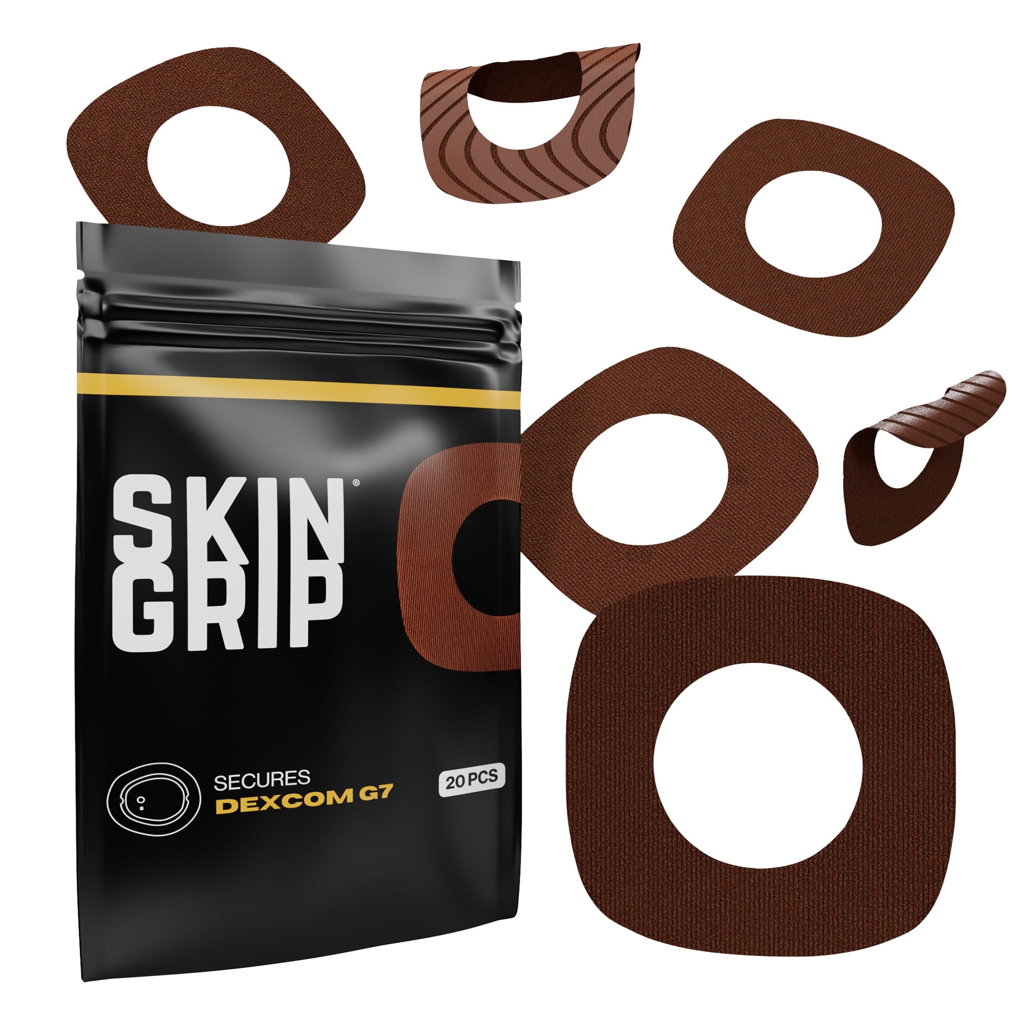 Skin Grip Dexcom G7 & Stelo Patches with Sensor Cut-Out Hole - 20 Pack ...
