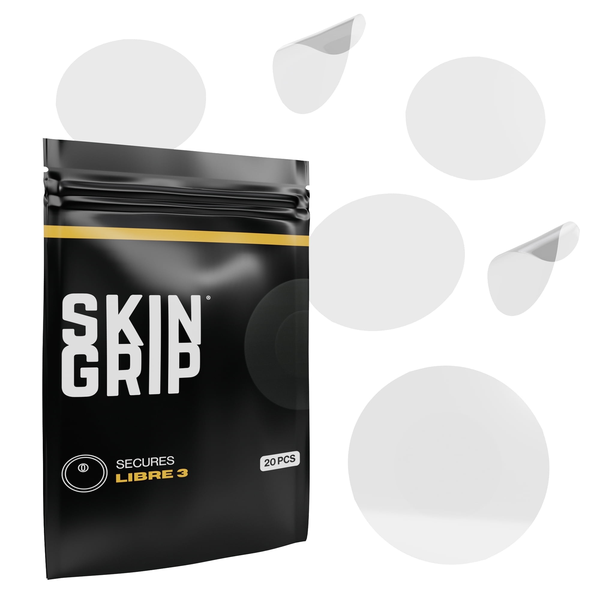 Skin Grip Freestyle Libre 3 Patches - 20 Pack, Waterproof CGM Glucose ...