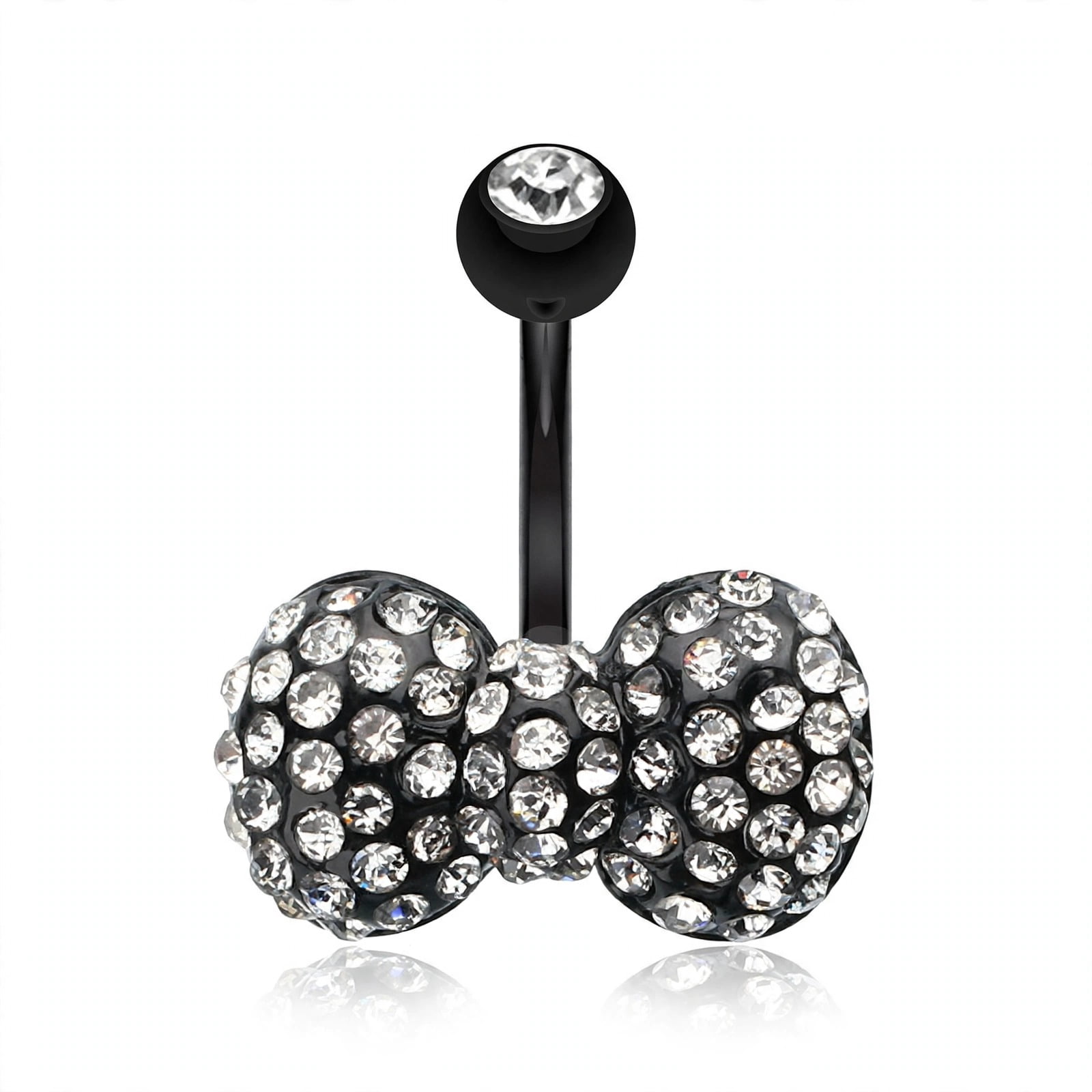 Skin Metals Blackline Multi Gem Bow-Tie 14G Colorline Steel Belly ...
