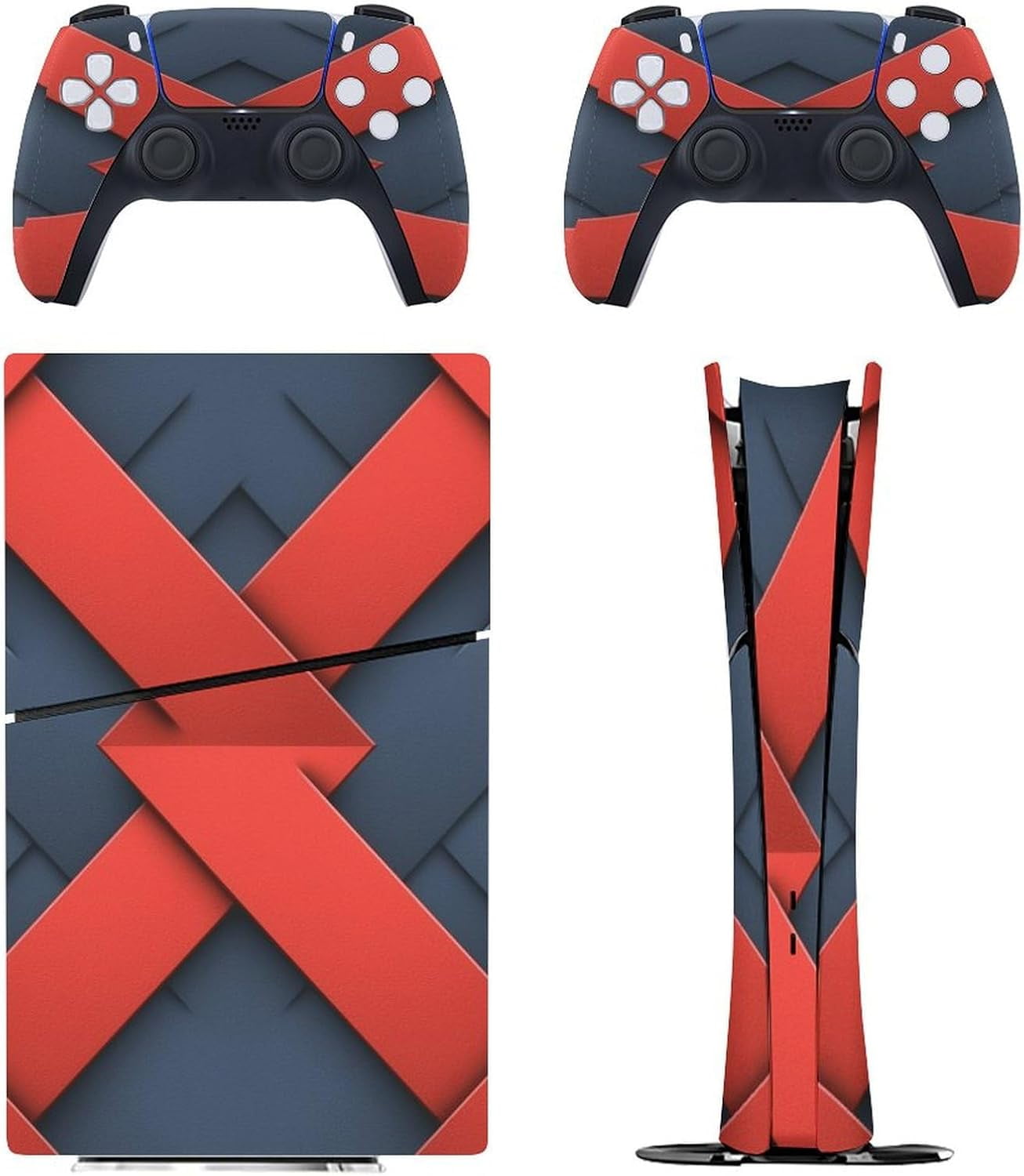 Skin for PS5 Slim Digital Edition, Sticker Cover for PlayStation 5 Console and Controller, Easy ...