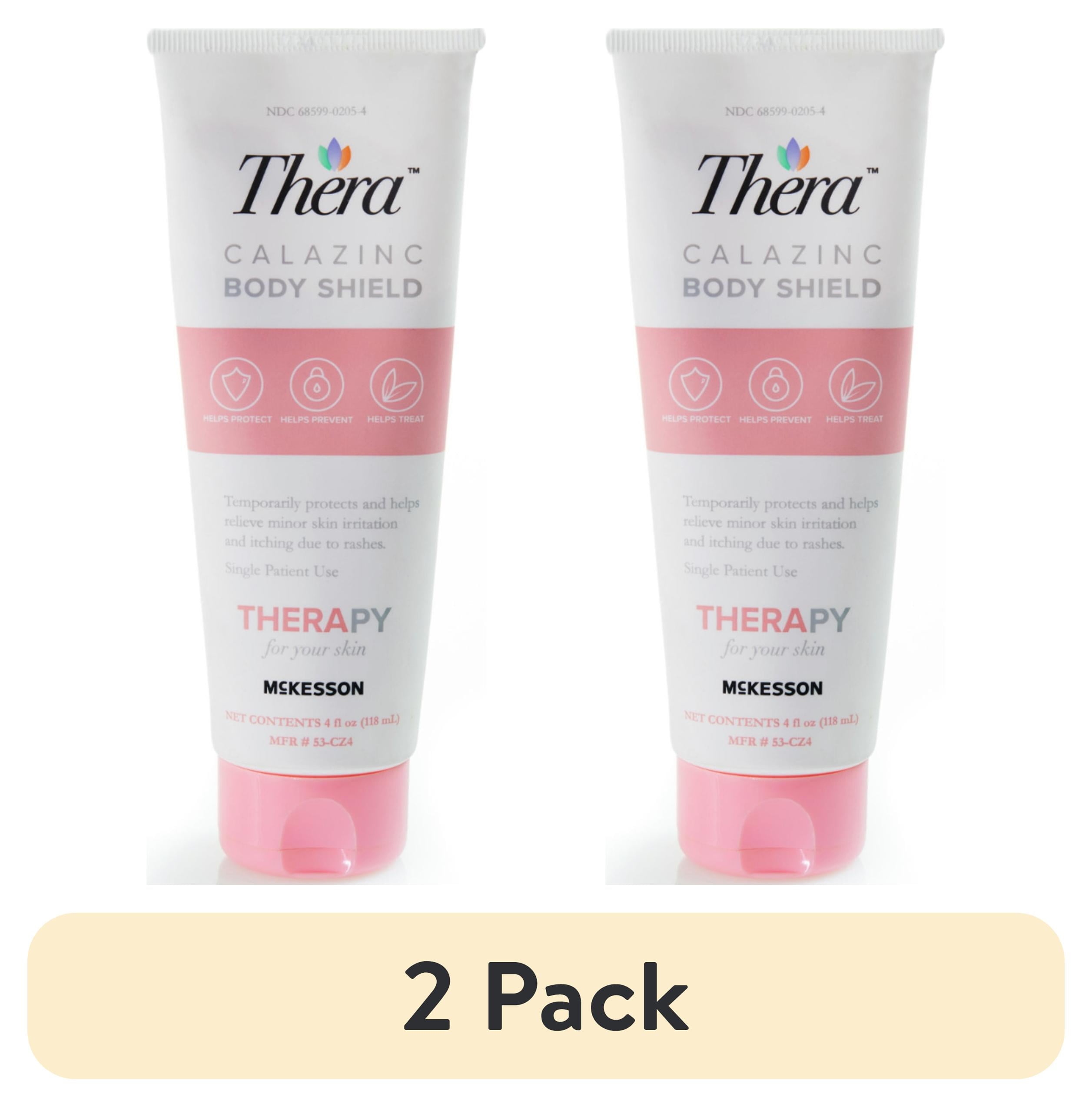 (2 pack) Thera Calazinc Body Shield Skin Cream for Dry, Chafing, Itchy ...