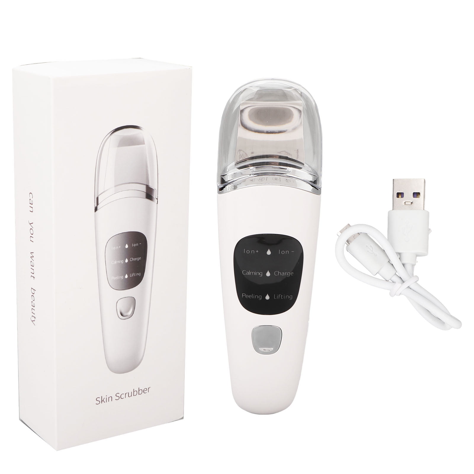 Skin Scrubber Machine Blackhead Removal High Frequency Vibration Facial ...