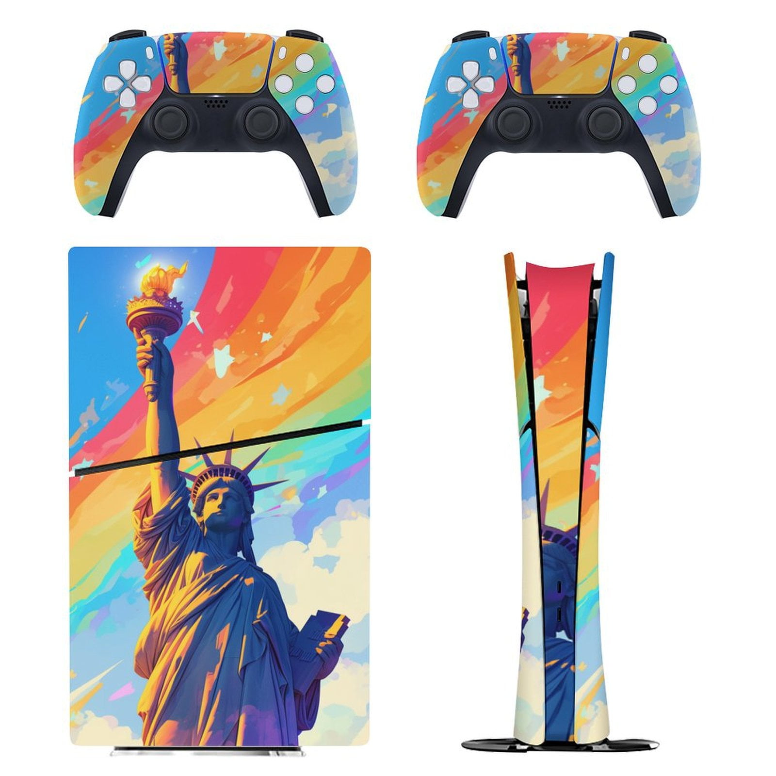 Skin Sticker for PS5 Slim Standard Disc Digital Edition Console and ...