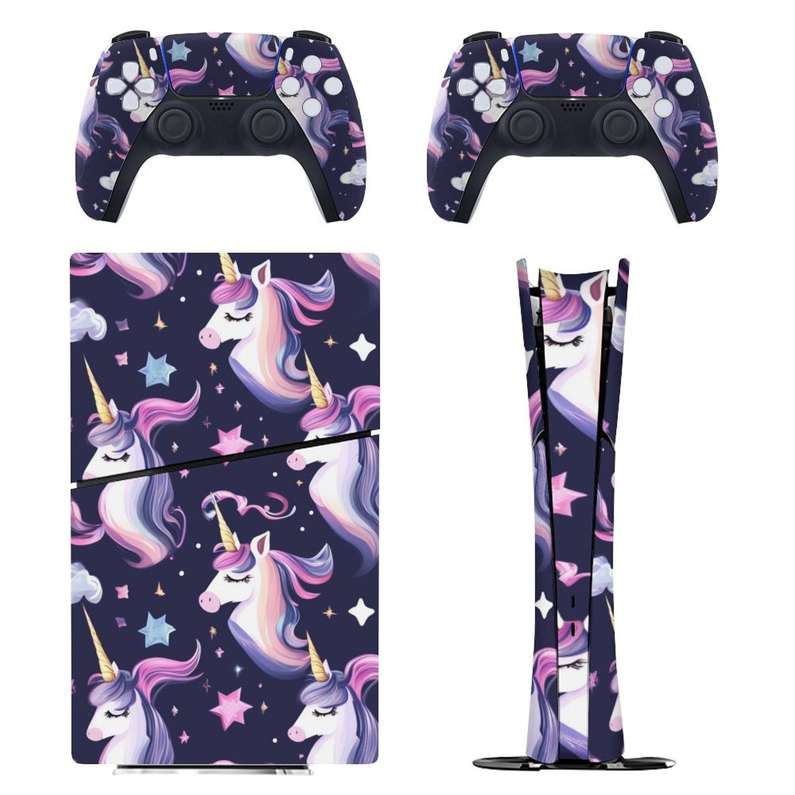 Skin Sticker for PS5 Slim Standard PS5 Pro Disc Digital Edition Console and Controllers Decals ...