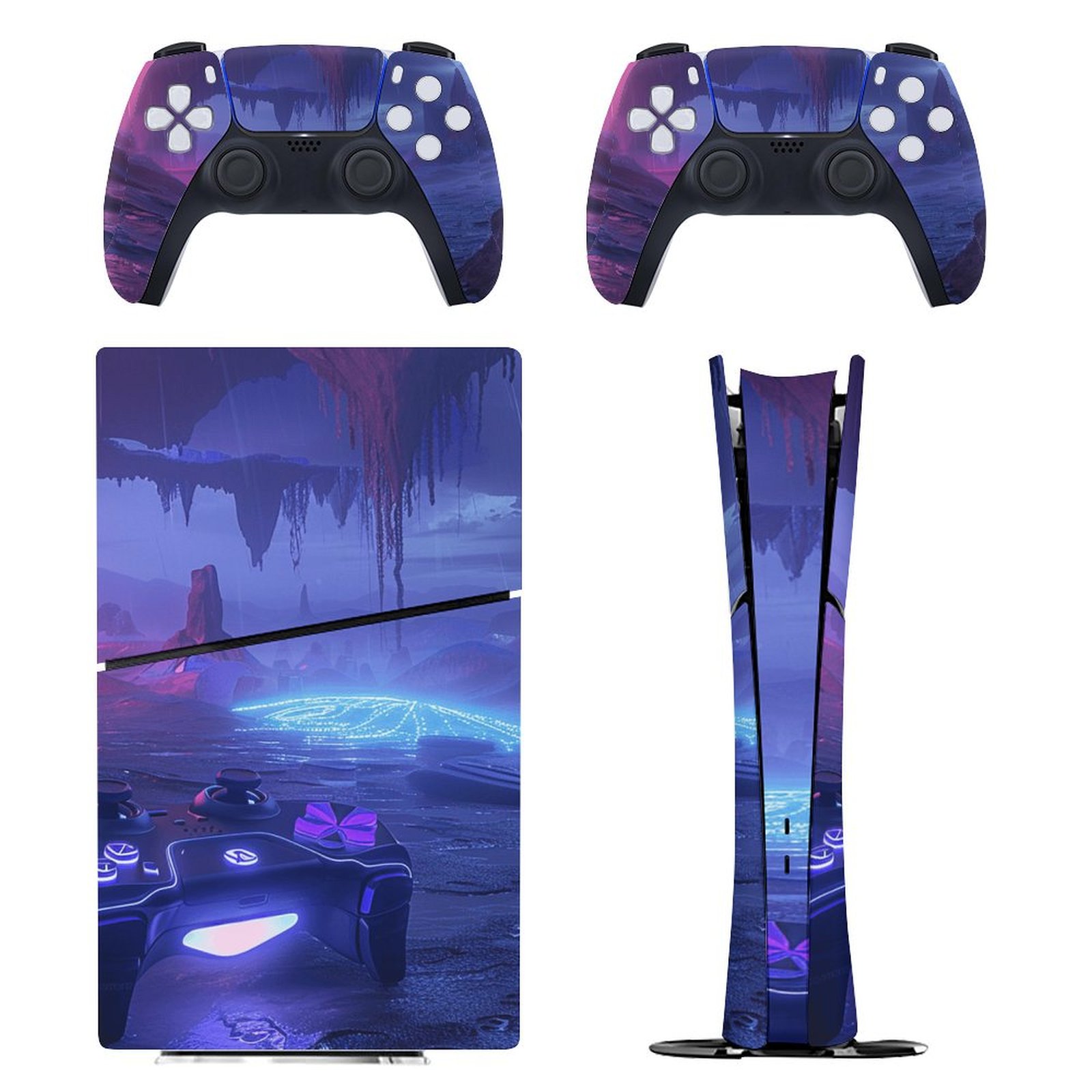Skin Sticker for PS5 Slim Standard PS5 Pro Disc Digital Edition Console and Controllers Decals ...