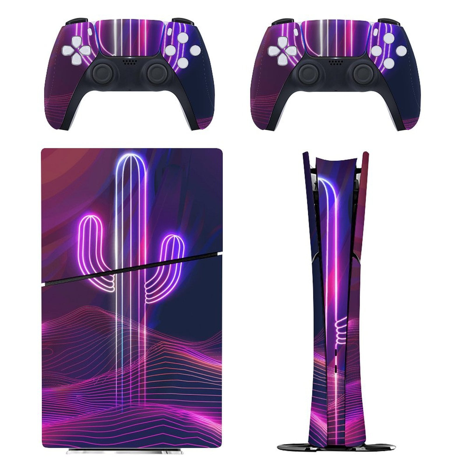 Skin Sticker for PS5 Slim Standard PS5 Pro Disc Digital Edition Console and Controllers Decals ...