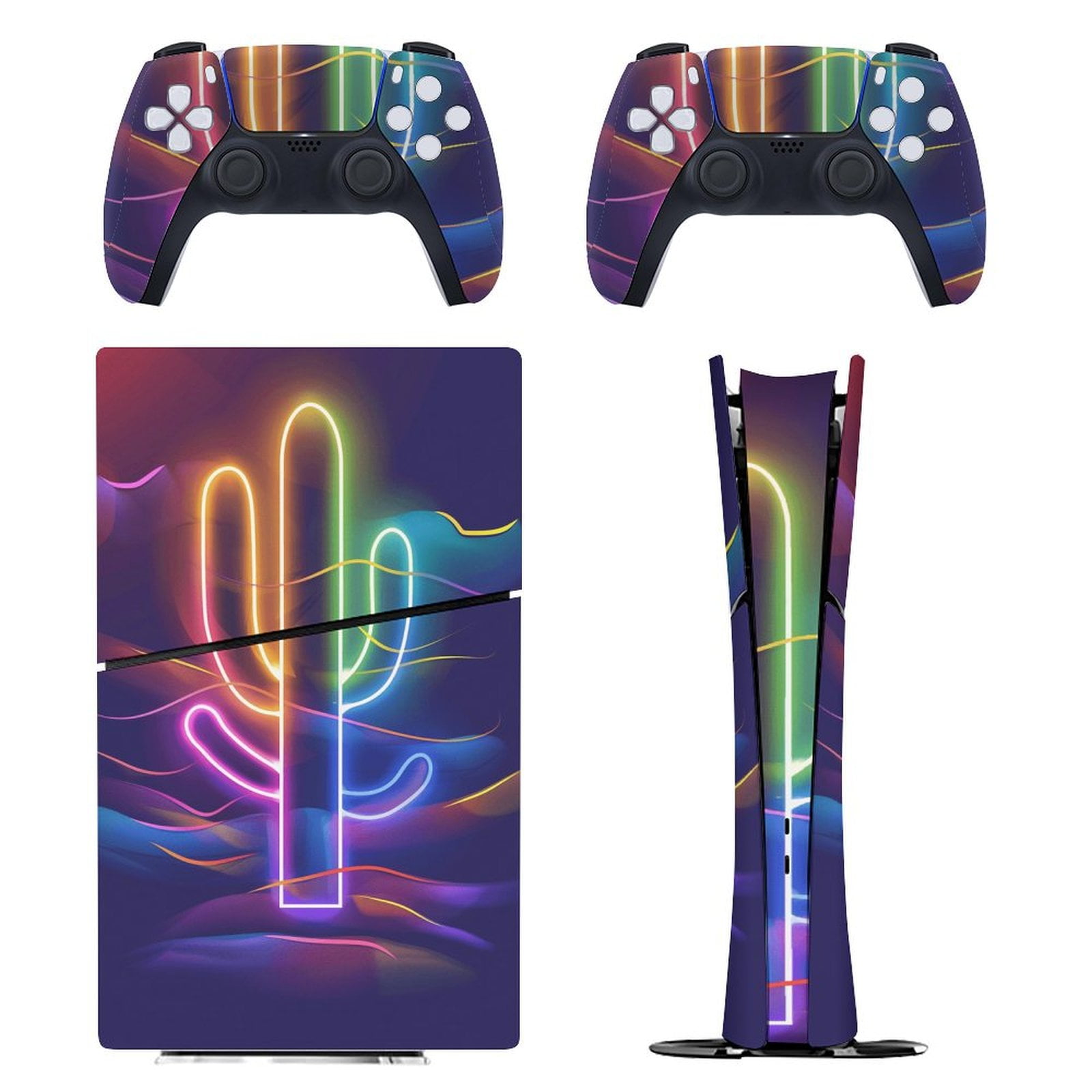 Skin Sticker for PS5 Slim Standard PS5 Pro Disc Digital Edition Console and Controllers Decals ...