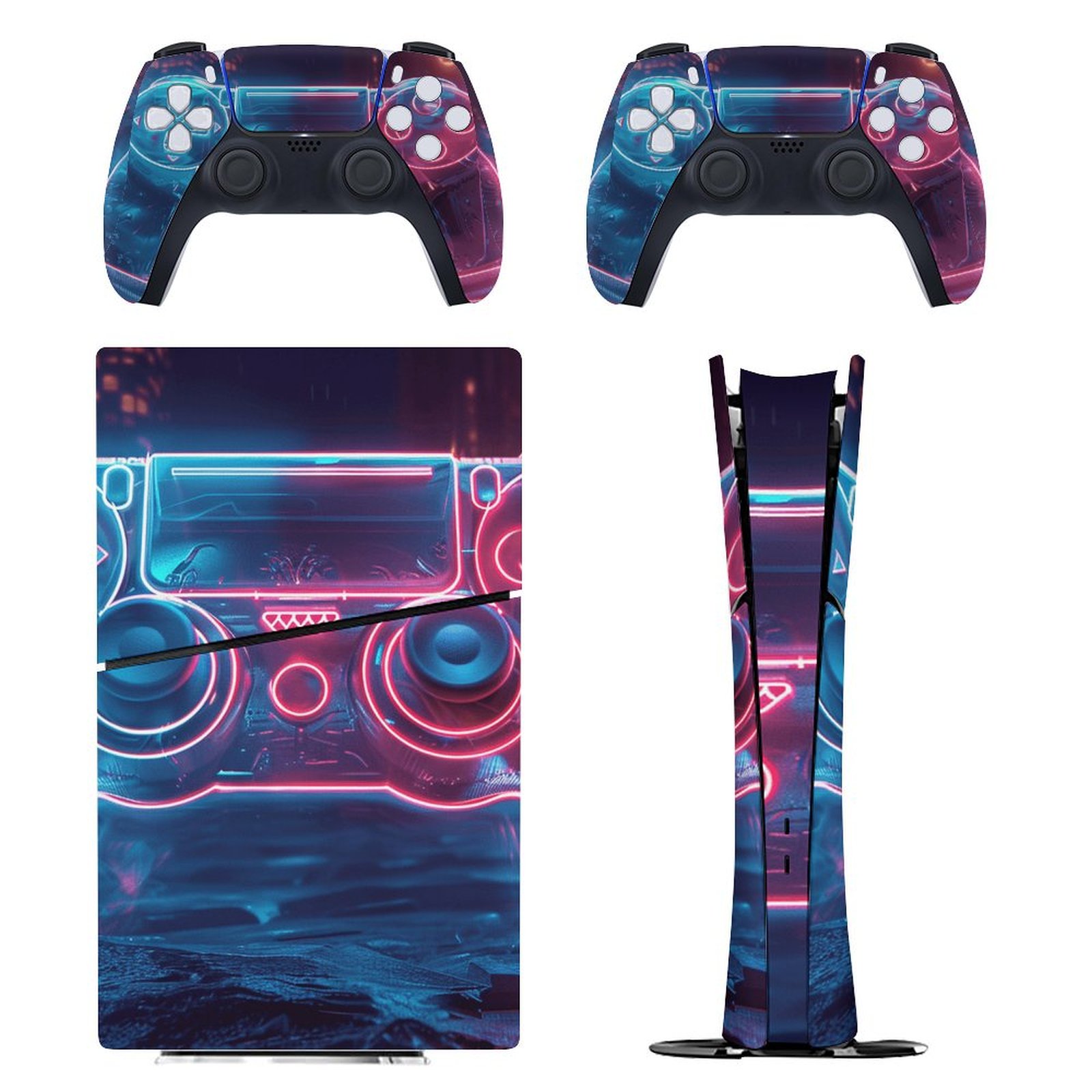 Skin Sticker for PS5 Slim Standard PS5 Pro Disc Digital Edition Console and Controllers Decals ...