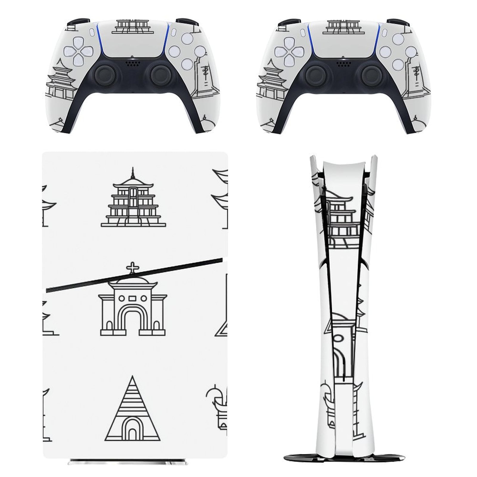 Skin Sticker for PS5 Slim Standard PS5 Pro Disc Digital Edition Console ...