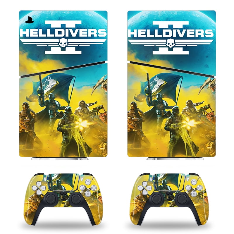 Skin Sticker for PS5 Slim Digital, Full Set Protective Vinyl Decal Cover for PS5 Slim Digital ...