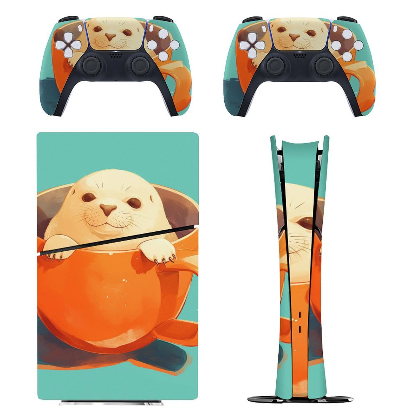 Skin Sticker for PS5 Slim Standard Disc Digital Edition Console and ...