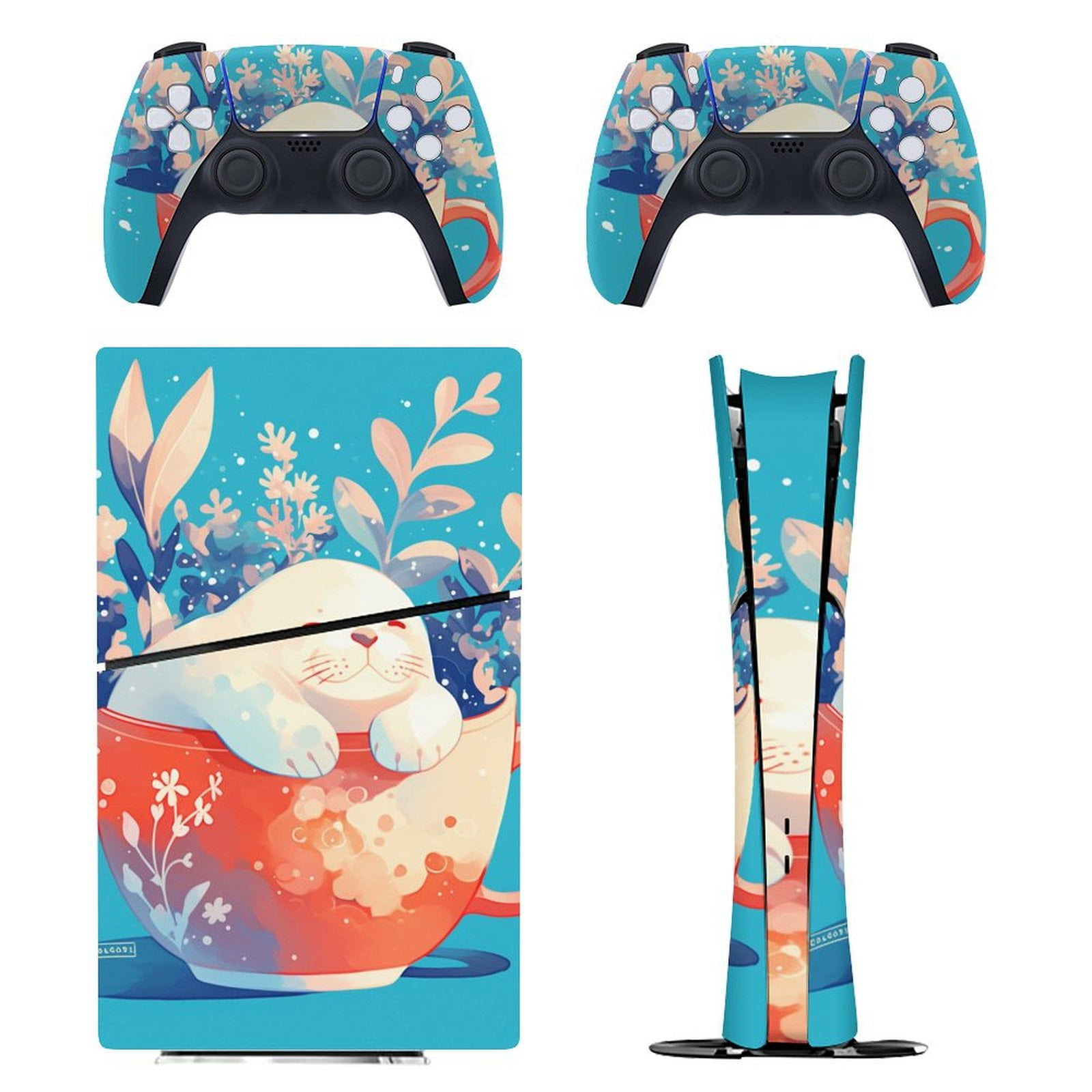 Skin Sticker for PS5 Slim Standard Disc Digital Edition Console and ...