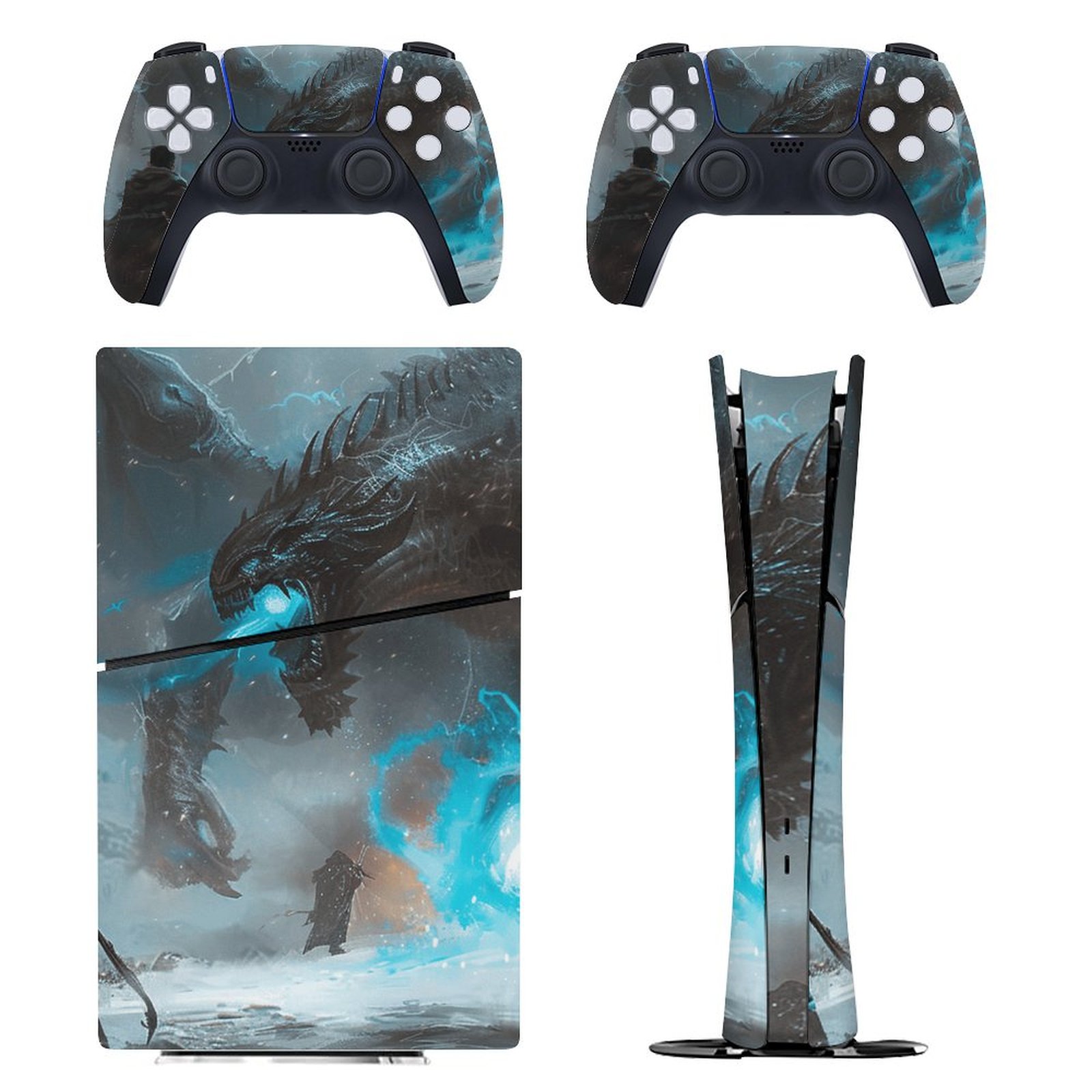 Skin Sticker for PS5 Slim Standard PS5 Pro Disc Digital Edition Console and Controllers Decals ...