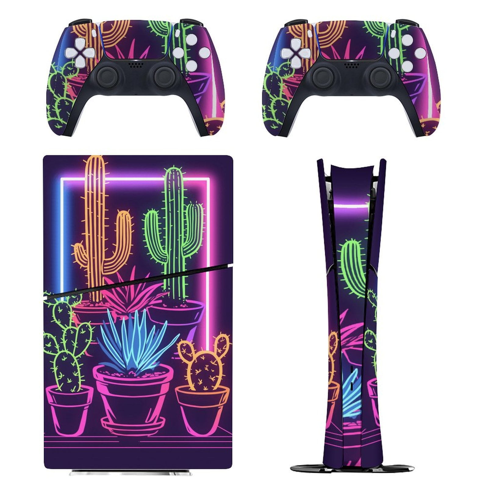 Skin Sticker for PS5 Slim Standard PS5 Pro Disc Digital Edition Console and Controllers Decals ...