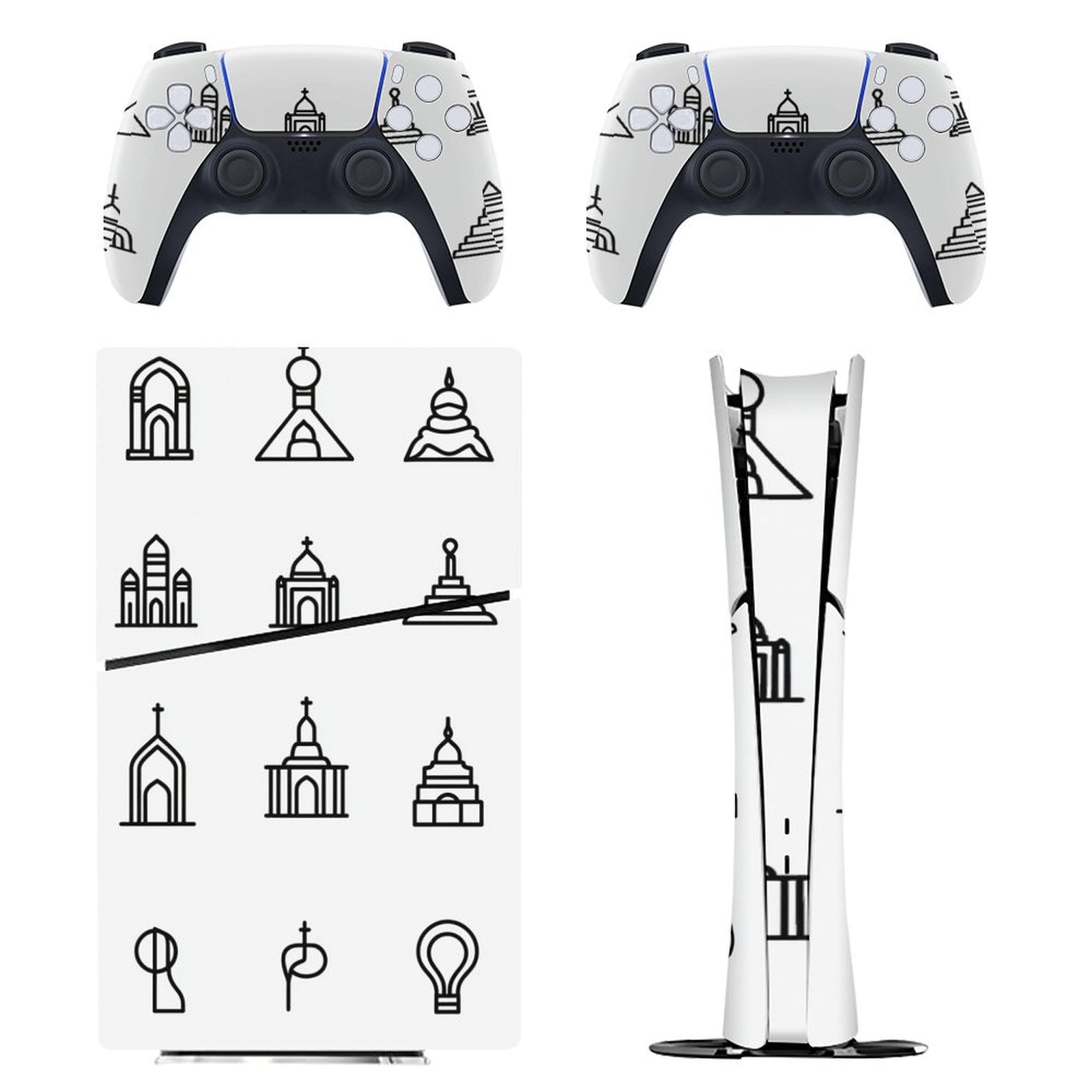 Skin Sticker for PS5 Slim Standard PS5 Pro Disc Digital Edition Console ...