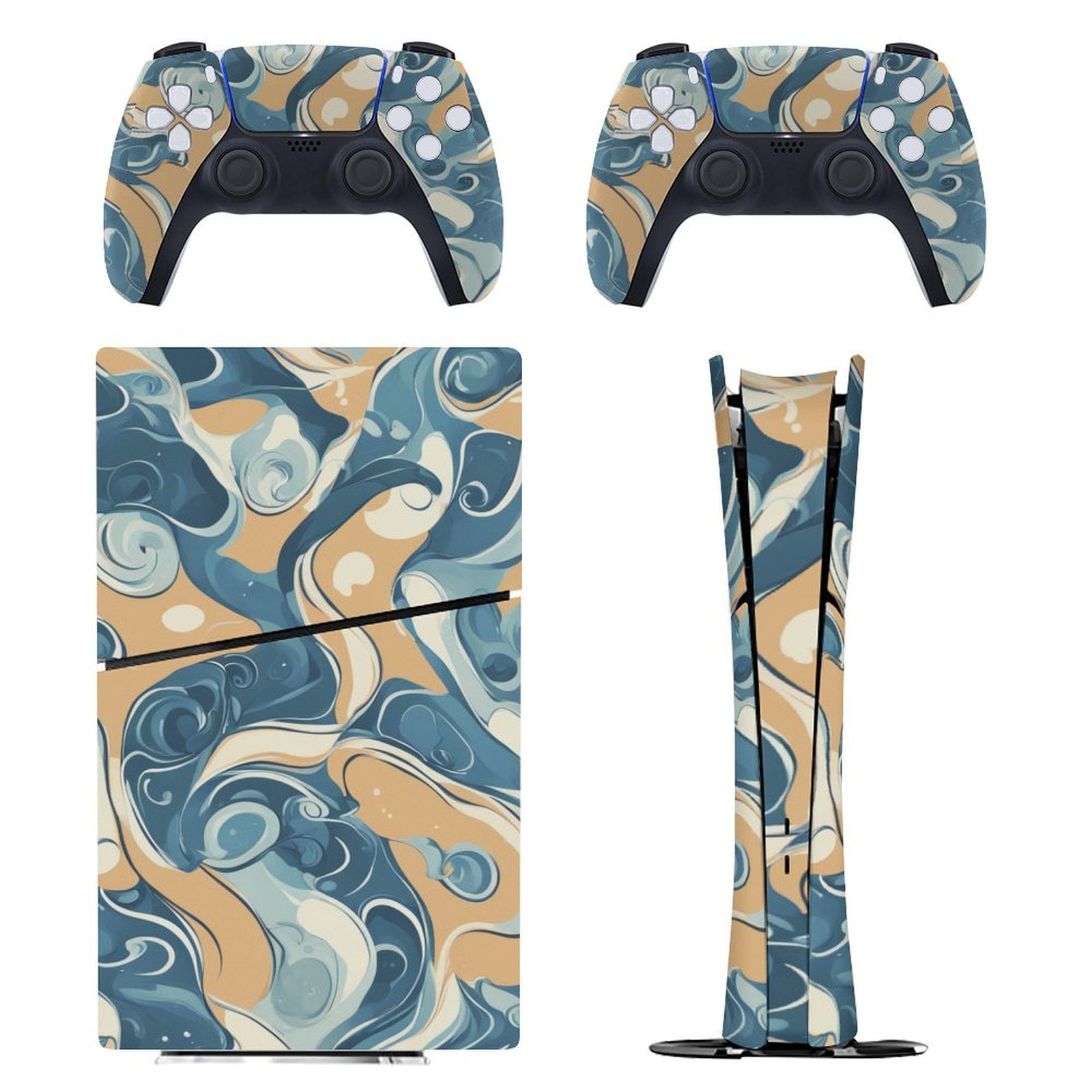 Skin Sticker for PS5 Slim Standard PS5 Pro Disc Digital Edition Console and Controllers Decals ...