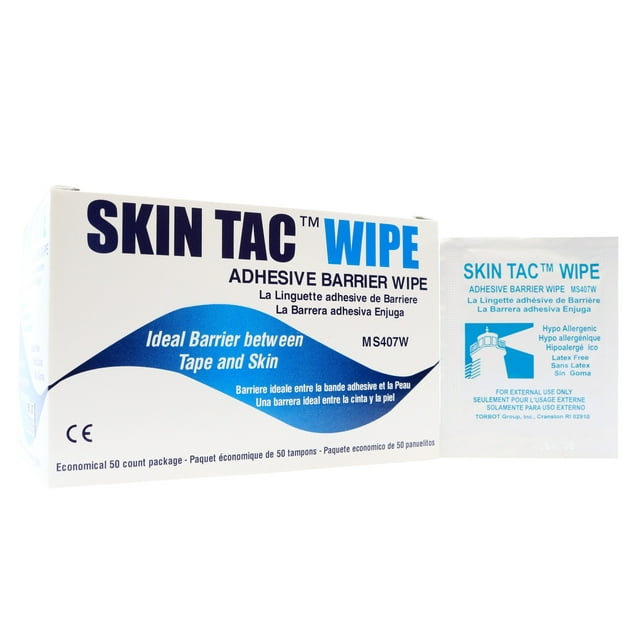 Torbot Skin Tac Adhesive Barrier Wipes - Dressing Prep Liquid, Box of ...