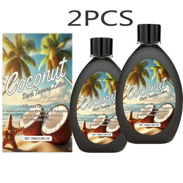 Coconut Tanning Oil 100ml with Natural Formula, Quick Results Non-Greasy Lightweight Body ...