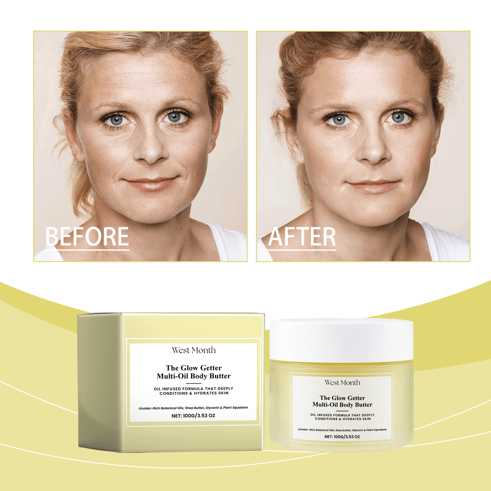 Skin-Tightening Body Cream，Hydrating Moisturizing Cream for Dry To Very ...