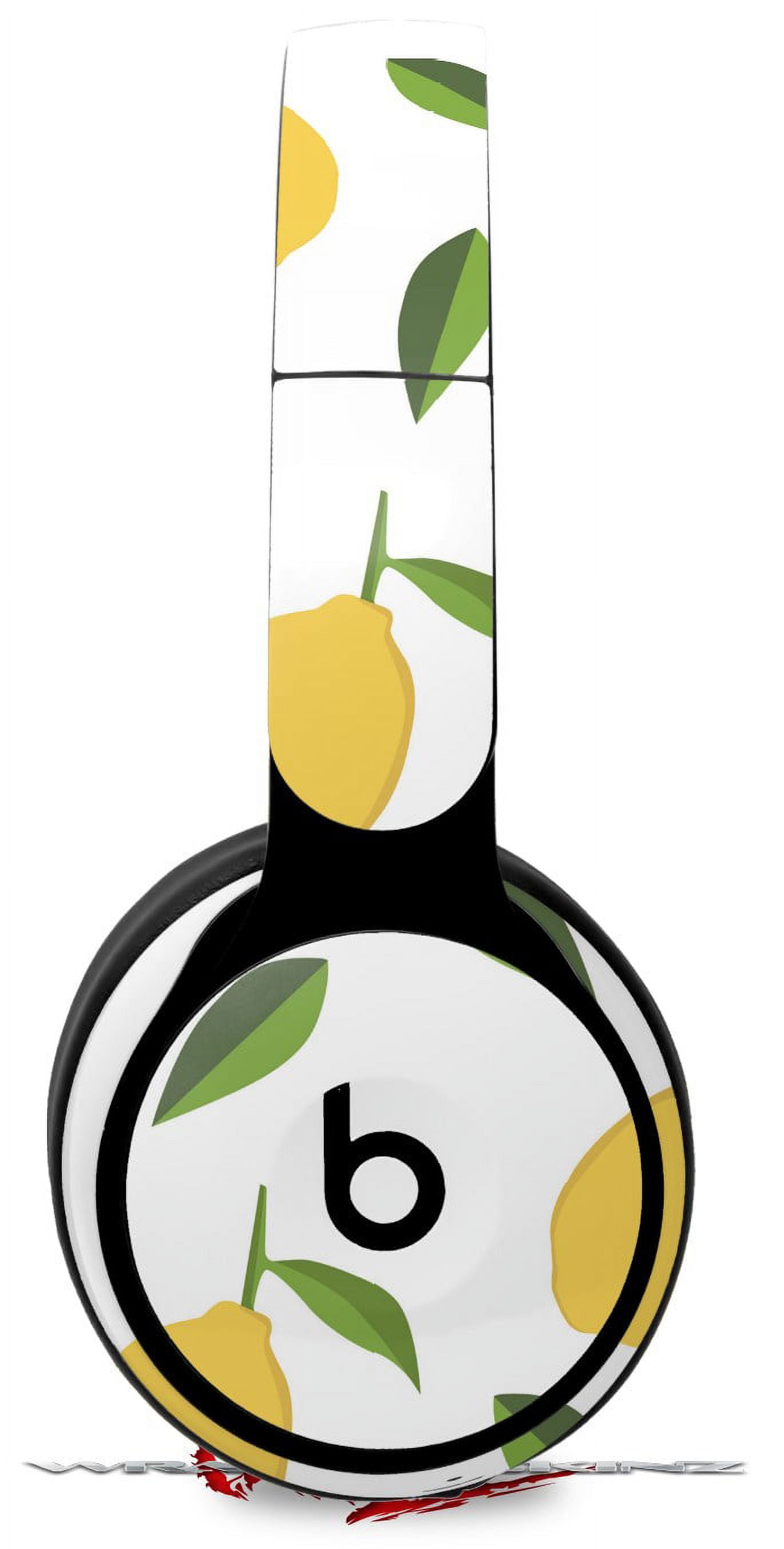 Skin Wrap for Beats Solo Pro Headphones Lemon Leaves White Sticker ...