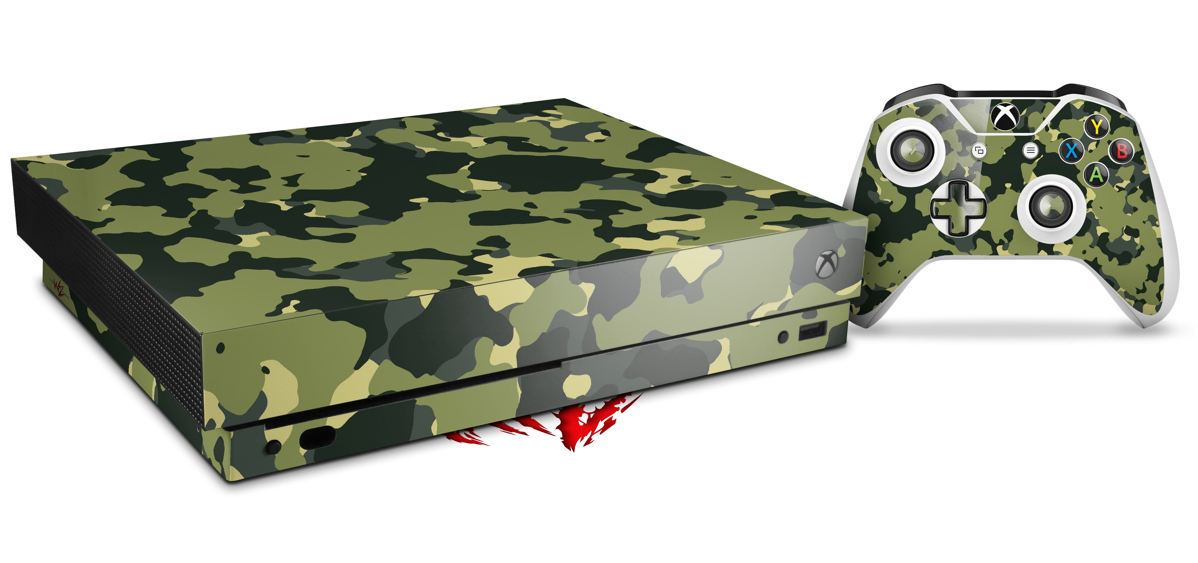 Skin Wrap for XBOX One X Console and Controller WraptorCamo Old School ...