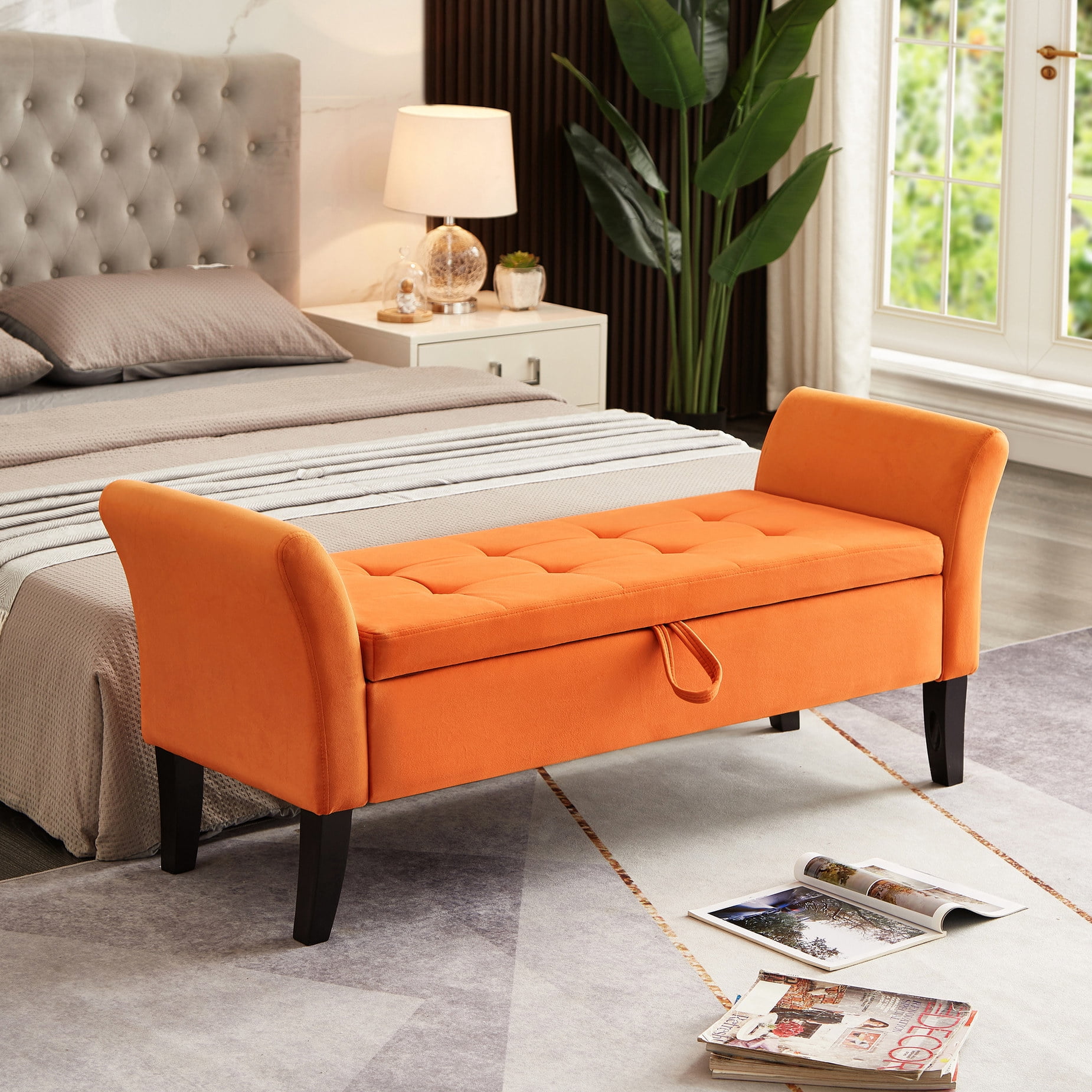 Skin - friendly Bench with Storage+Safe Usage” - “Family Use+Ensure ...