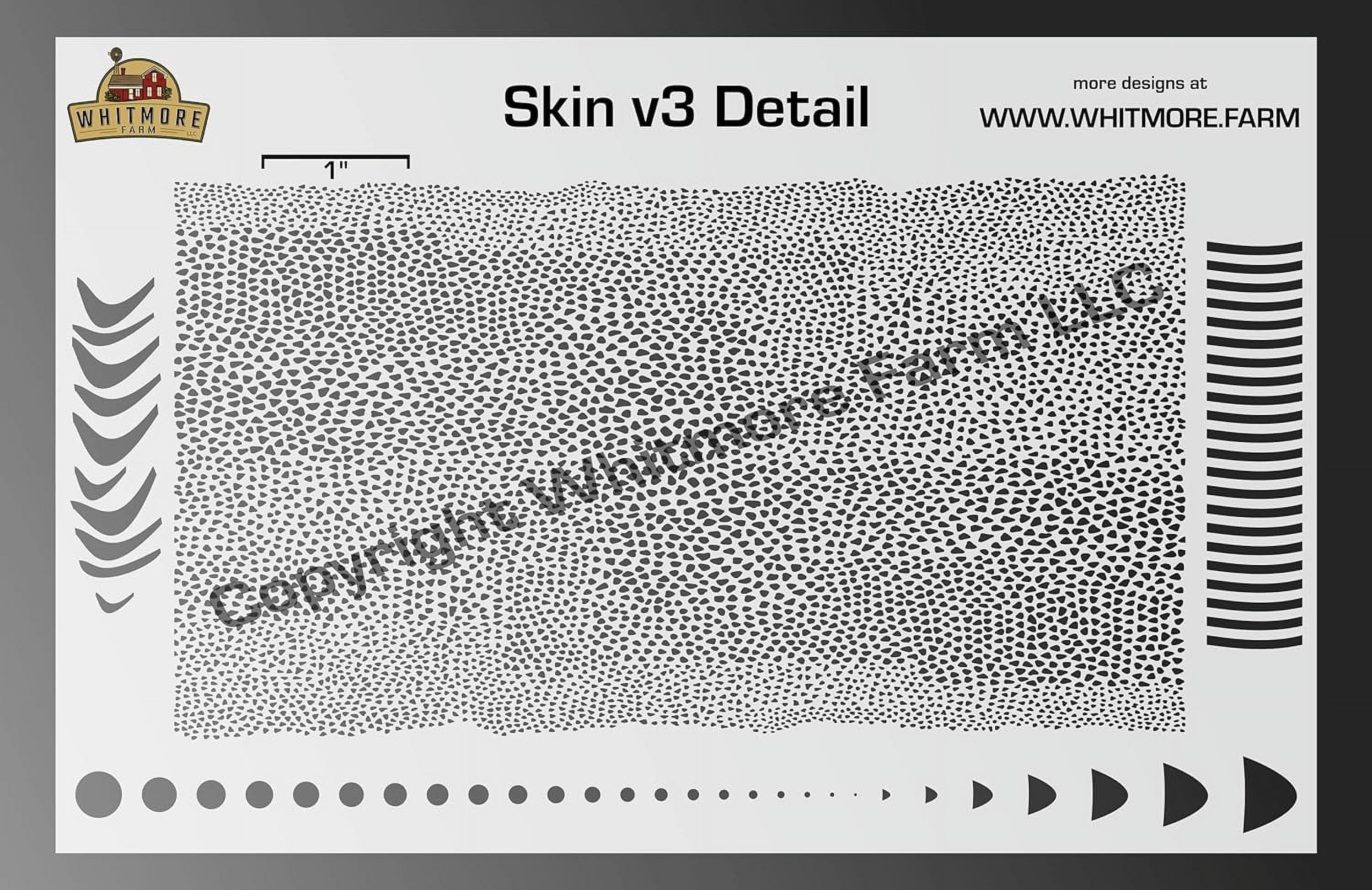 Skin v3 Fine Detail Mesh Fishing Lure Airbrush Stencil - Mylar Reusable ...