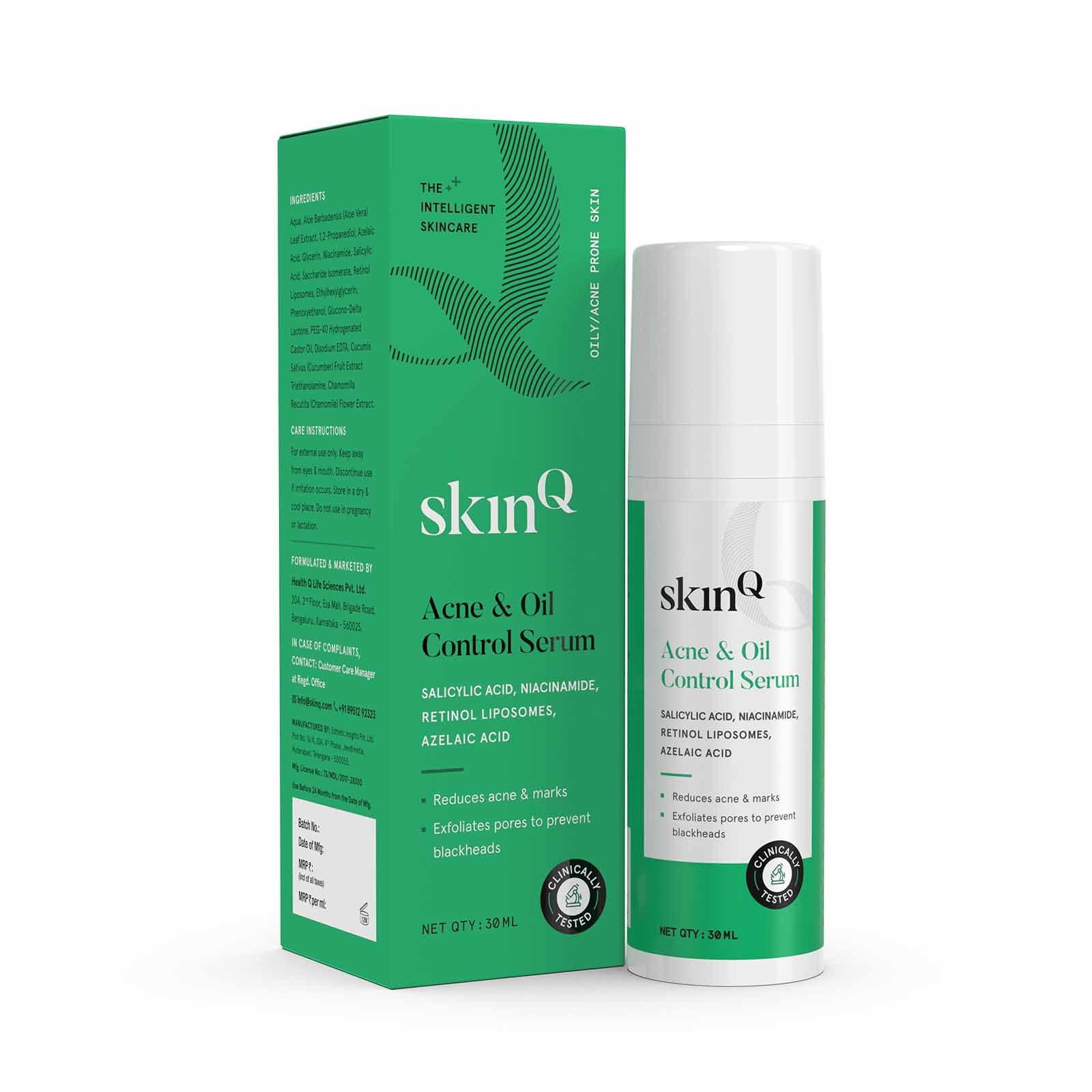 SkinQ Oil & Acne Control Elixir 30ml with Niacinamide, Salicyclic Acid ...