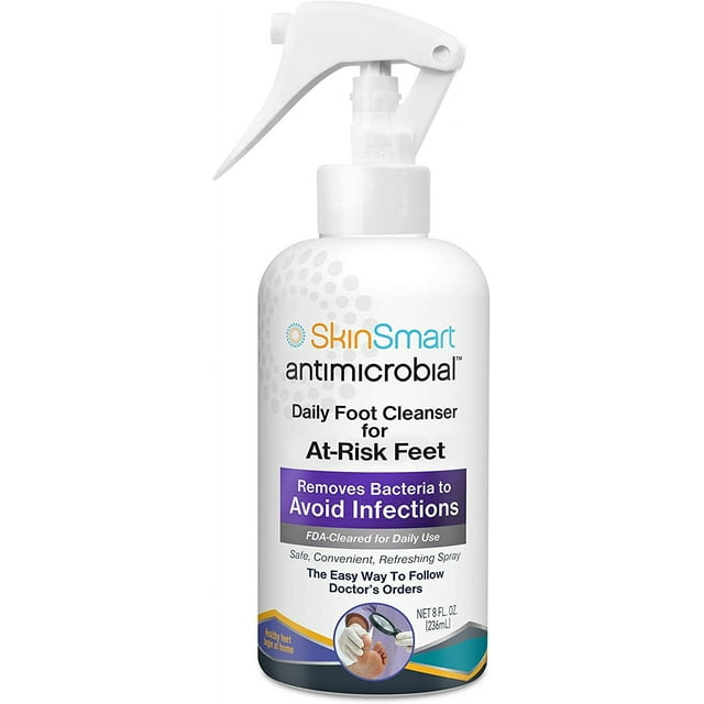 SkinSmart Daily Foot Cleanser for At-Risk Feet, Removes Bacteria to ...