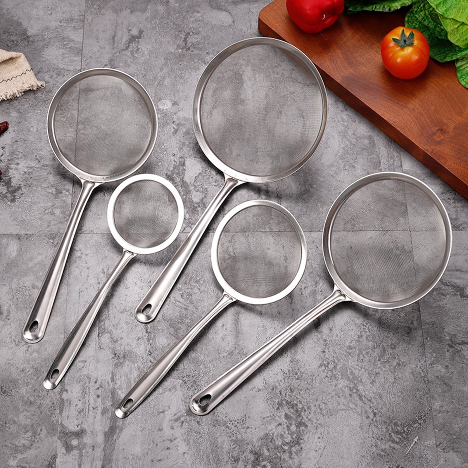 Skinada Stainless Steel Wire Skimmer Spoon with Handle, for Kitchen ...