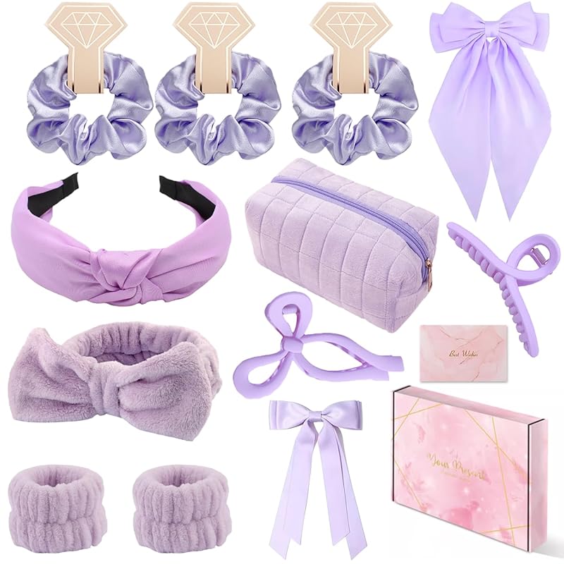 Skincare Face Wash Spa Headband and Wristband Set Top Knotted Headbands ...