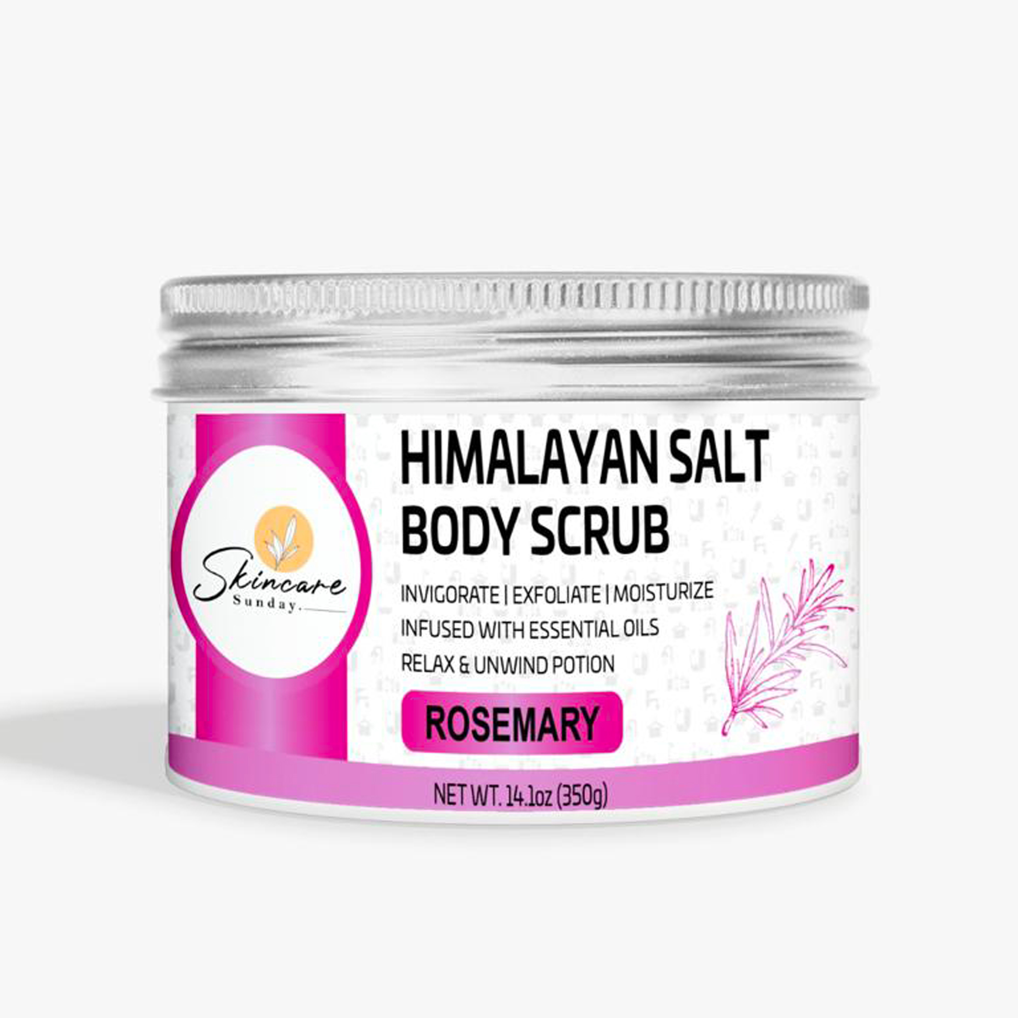 Skincare Sunday Himalayan Salt Bath Scrub - Rosemary, 14.1oz (350g ...