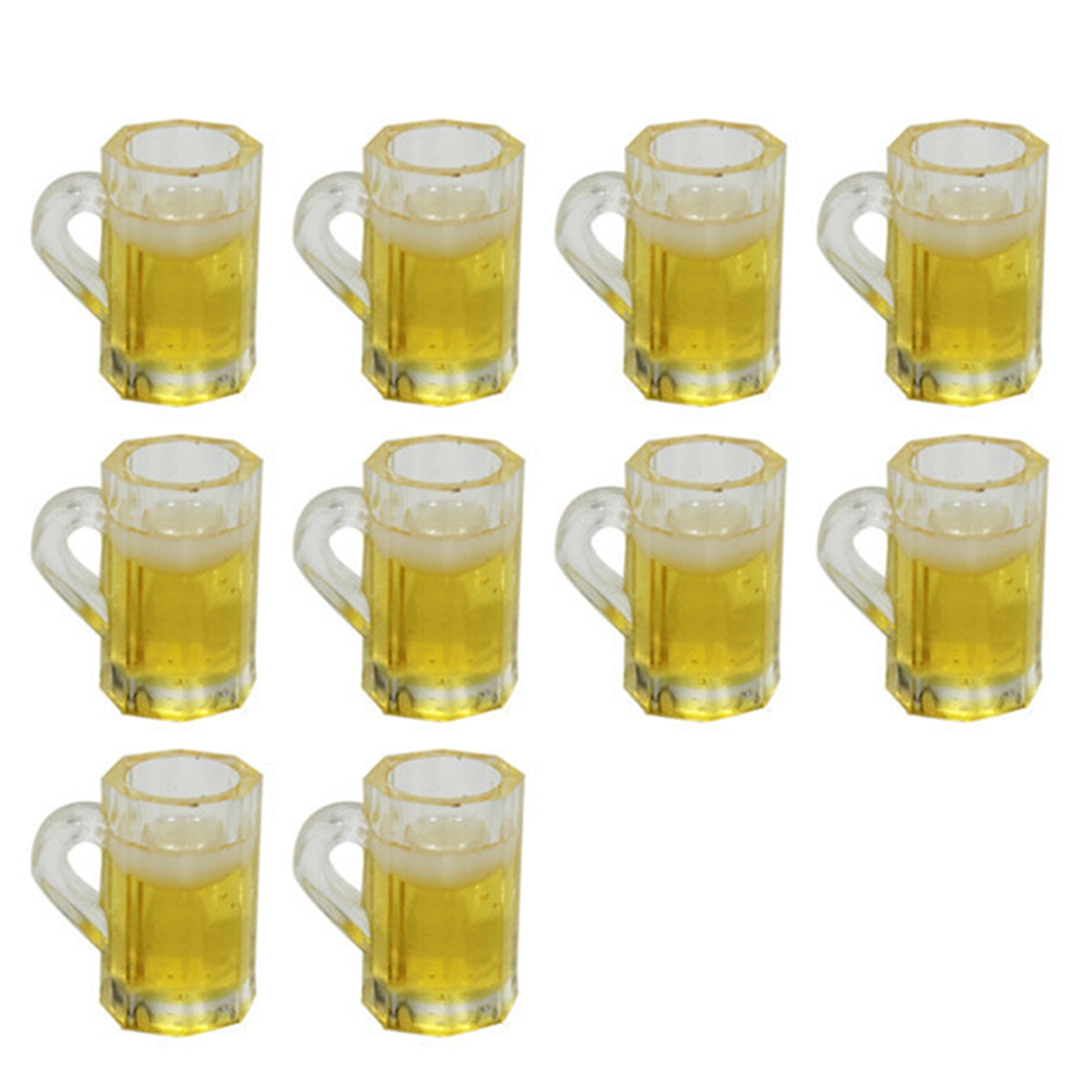 Skindy 10Pcs 1/12 Dollhouse Miniature Mini Beer Mugs Cups: Doll Toy ...