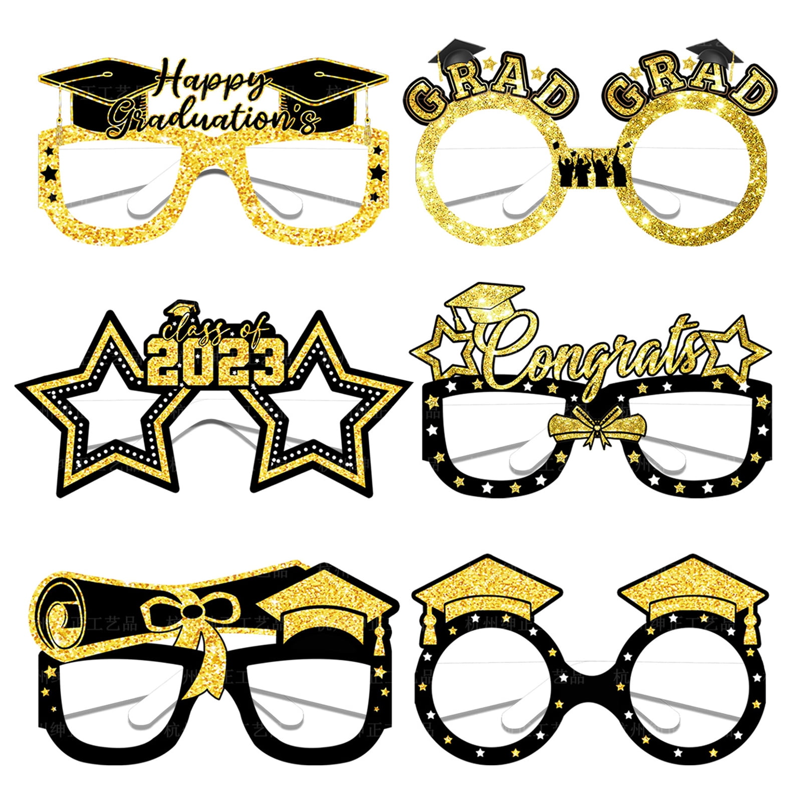 Skindy 6-Pack Graduation Glasses - Creative and Vibrant Accessories for ...