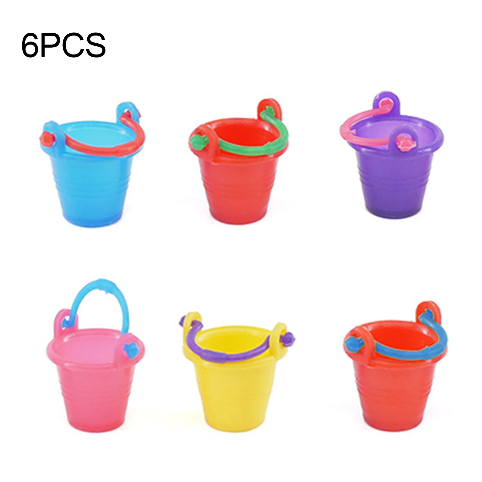 Skindy 6 Pcs 1:12 Miniature Buckets: Exquisite Simulation Plastic ...