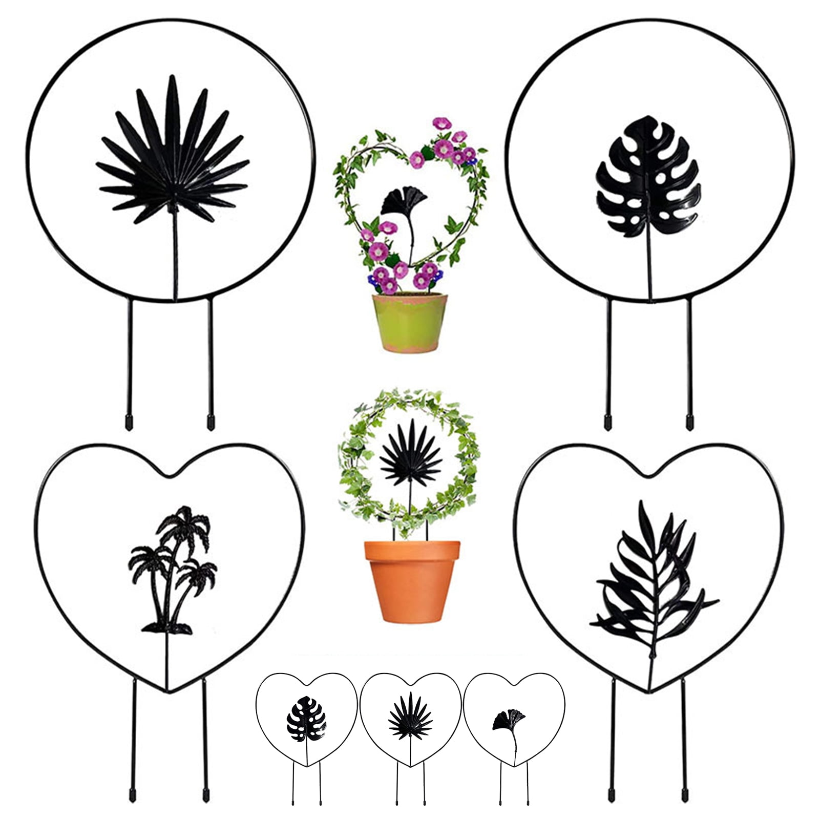 Skindy Garden Potted Plant Support Trellis - Rust-Proof, Moisture-Proof ...