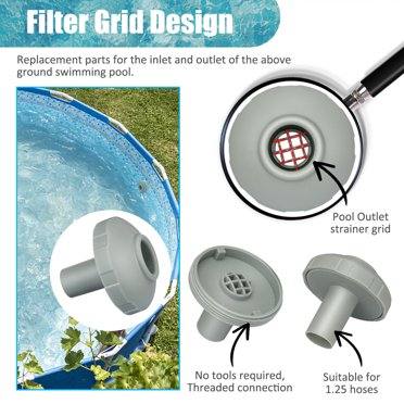 20W Electric Above Ground Swimming Pool Filter Pump with US Plug for ...