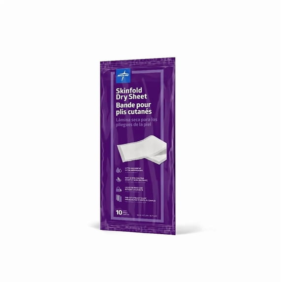Medline Skinfold Dry Sheet, Skin Moisture Management, Soft, Non-Chafing ...