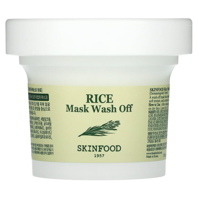 Skinfood Rice Facial Mask: Skin Brightening and Moisturizing Wash Off ...