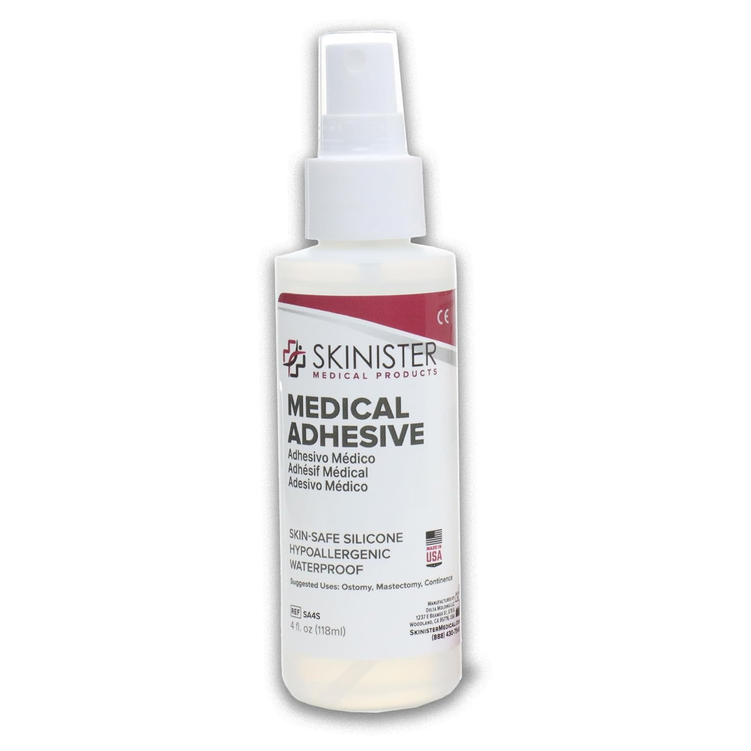 Skinister Medical Adhesive Spray | Silicone Skin Glue for Ostomy Bags ...
