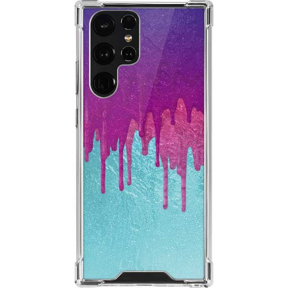 Skinit Abstract Art Paint Splatter Purple Galaxy S22 Ultra Clear Case ...