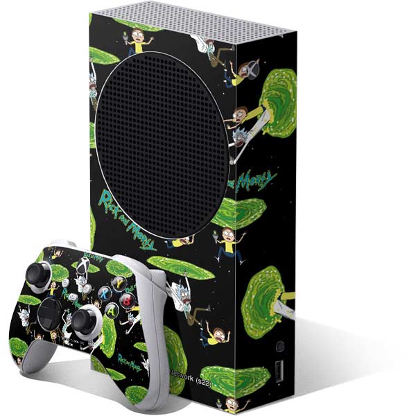 Skinit Adult Swim Rick and Morty Portal Pattern Xbox Series S Bundle ...