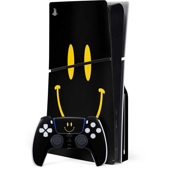 Skinit Black Happy Face PS5 Slim Disk Bundle Skin - Walmart.com