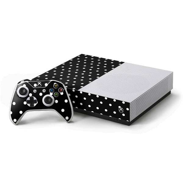 Skinit Black and White Polka Dots Xbox One S All-Digital Edition Bundle ...