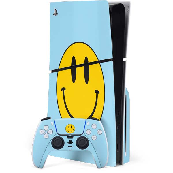Skinit Blue Happy Face PS5 Slim Disk Bundle Skin - Walmart.com