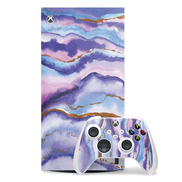 Skinit Blue Violet Watercolor Geode XBox Series X Digital Edition ...