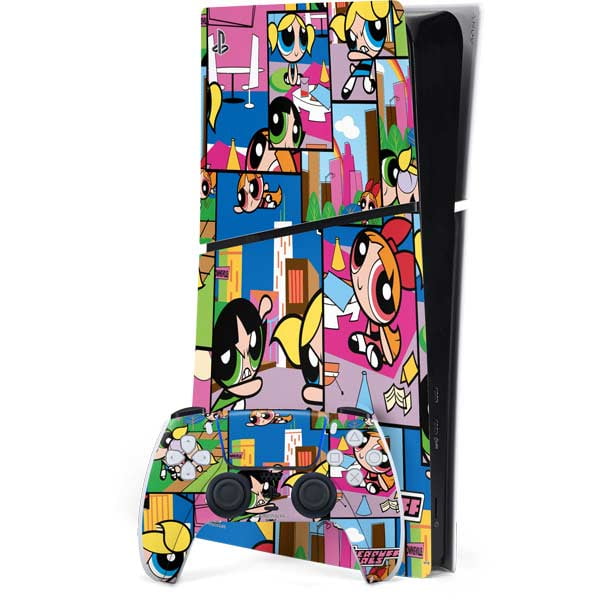 Skinit Cartoon Network Powerpuff Girls Patches PS5 Slim Digital Edition ...