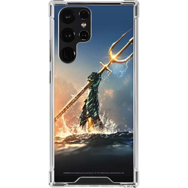 Skinit DC Comics Aquaman Movie Poster Trident Galaxy S24 Ultra Clear ...