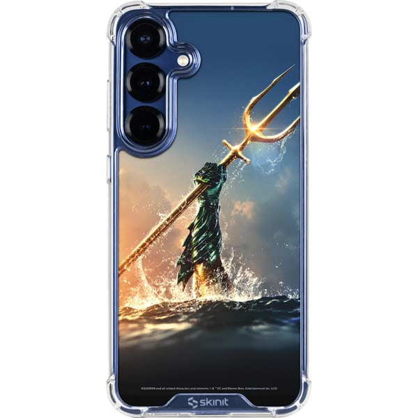 Skinit DC Comics Aquaman Movie Poster Trident Galaxy S25 Clear Case ...