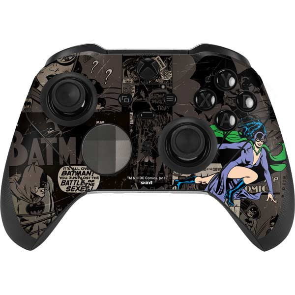 Skinit DC Comics Catwoman Vintage Action Pose Pattern Xbox Elite ...